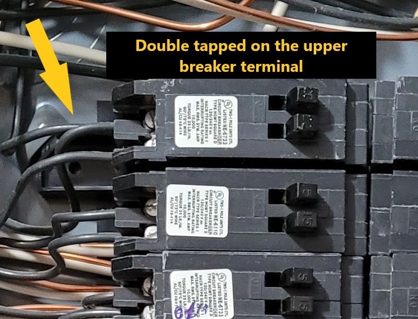 Double tapped breaker store